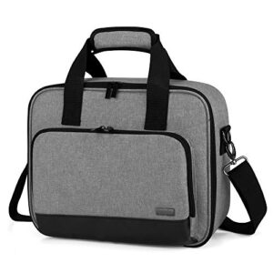 Luxja Projector Case, Projector Bag with Accessories Storage Pockets (Compatible with Most Major Projectors), Medium(13.75 x 10.5 x 4.5 Inches), Gray