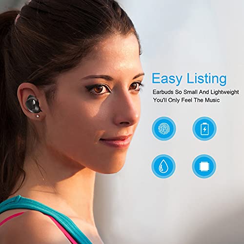 Bluetooth Earbuds,Wireless Earbuds with Touch Control in Ear Bluetooth 5.1 IPX8 Waterproof Headphones CVC 8.0 Noise Cancelling,Built-in Mic Bluetooth TWS Stereo Earphones with Deep Bass for Sport