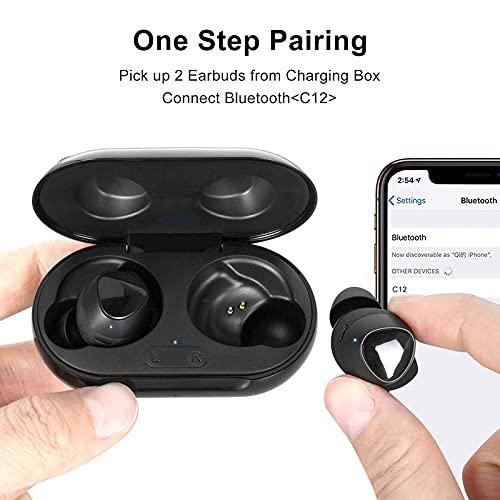 Bluetooth Earbuds,Wireless Earbuds with Touch Control in Ear Bluetooth 5.1 IPX8 Waterproof Headphones CVC 8.0 Noise Cancelling,Built-in Mic Bluetooth TWS Stereo Earphones with Deep Bass for Sport