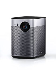 xgimi halo true 1080p portable projector for outdoor movie night, 800 ansi lumen, harman kardon speakers, wifi bluetooth, auto focus, auto keystone correction, android tv 9.0