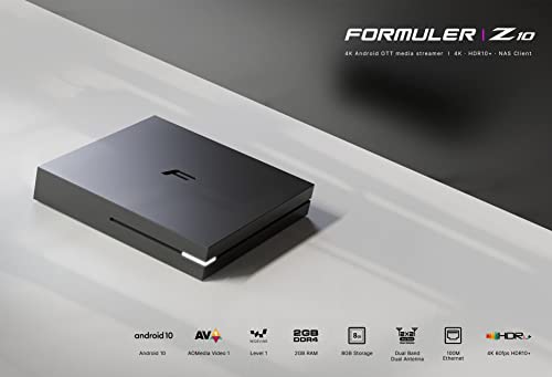 Formuler Z10 Android 10 Dual Band 5G LAN 2GB Ram 8GB ROM 4K + Extra 7 Colours Wireless Keyboard + Extra Magnetic Car Mount