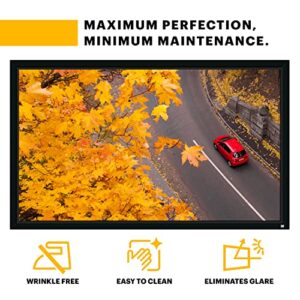 KODAK Projector Screen | 120” Fixed Frame Home Projection Screen with Black Velvet Frame, Durable PVC & Wall Mount Kit | 160° View Angle, 16:9, 1.1, Full HD 4K 8K & Active 3D Ready for Movies & Gaming