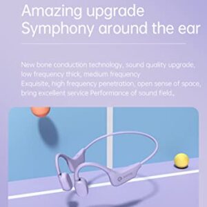 YODZ Bone Conduction Headphones Wireless Sports Headset Bluetooth 5.0 Open Ear HiFi Stereo IPX67 Waterproof Earphone Noise Reduction with Mic, for Sports and Games,Pink