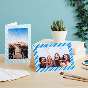 48 Pack Photo Frame Cards with Envelopes, Notecards for 4x6 Picture Insert (White)