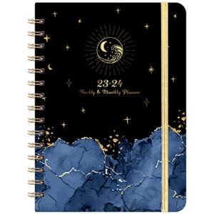 2023-2024 planner – weekly monthly planner 2023-2024, jul 2023 – jun 2024, academic planner 2023-2024, 8.5″ x 6.4″ planner, flexible hardcover, strong twin – wire binding, inner pocket