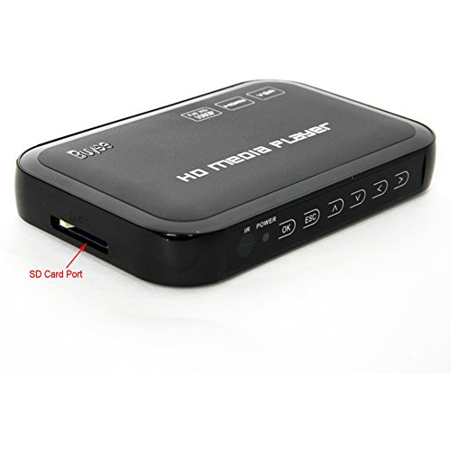 Buyee Portable HD for 1080P Resolution Multi Media Player 3 Outputs Hdmi, Vga, Av, 2 Inputs Sd Card