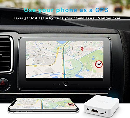 SmartSee Car WiFi Display Box, Airplay DLNA Miracast Screen Mirroring from Smart Phones to Car Screen Wirelessly, with HDMI and RCA(CVBS) Output GPS Navigation