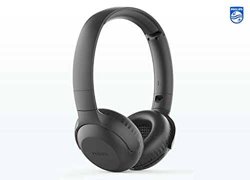 Philips UpBeat UH202 Wireless Bluetooth On Ear Stereo Headphone, with up to 15 Hours Playtime and Flat Folding (TAUH202BK)