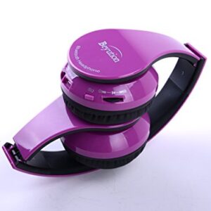 Beyution Wireless Bluetooth Headphones for Apple iPhone 6/6plus/5s/5/5c/4s/4/3/2 all Ipad iTouch Mac IPOD SAMSUNG GALAXY S5/S4/S3; Note 2/3/4 LG and all portable deive with bluetooth (513 Pure Purple)