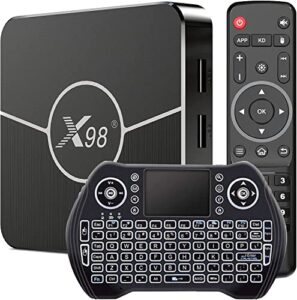 android tv box 2022 4gb 64gb tv box android 11.0 amlogic s905w2 usb 2.0 1080p ultra hd 4k hdr h.265 av1 wifi 2.4g 5ghz bt 5.0 with wireless backlit mini keyboard