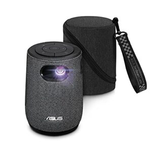 asus zenbeam latte l1 portable led minismart wi-fi projector 300lumens, native 720phd, harman kardon 10w bluetooth speaker, 3-hour video playback, wireless projection, hdmi, remote control, aptoidetv