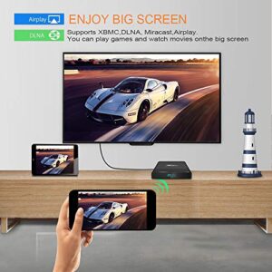 Xilibod Android 9.0 TV Box 4GB RAM/32GB ROM, Amlogic S905X3 64-bit Quad core ARM, G31 MP2 GPU Processor,H.265 Decoding 2.4G/5G Dual-Band WiFi Smart TV Box - Model No.: X96 Air 4GB 32GB