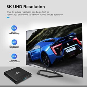 Xilibod Android 9.0 TV Box 4GB RAM/32GB ROM, Amlogic S905X3 64-bit Quad core ARM, G31 MP2 GPU Processor,H.265 Decoding 2.4G/5G Dual-Band WiFi Smart TV Box - Model No.: X96 Air 4GB 32GB