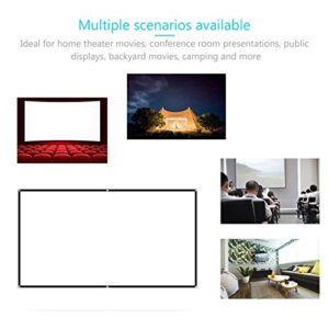 Docooler Projector Screen 100 Inch/150 Inch Optional, Widescreen 16:9 HD Anti-Crease Projection Screen Foldable and Portable for Wall Projection, Home Theater, Indoors Outdoors Film, Party