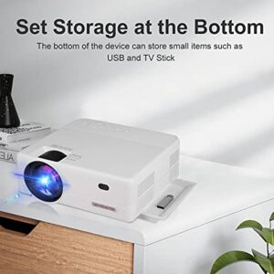 4k Projector, WiFi Projector, OSEVEN Portable Movie Projector Supported 4K, Compatible with Smartphone, TV Stick, HDMI, VGA, USB, Laptop, Tablet，iOS & Android