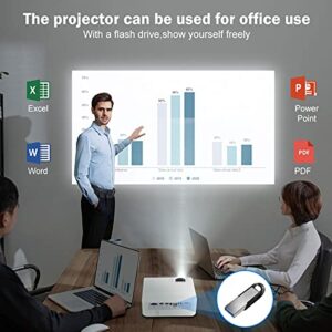 4k Projector, WiFi Projector, OSEVEN Portable Movie Projector Supported 4K, Compatible with Smartphone, TV Stick, HDMI, VGA, USB, Laptop, Tablet，iOS & Android