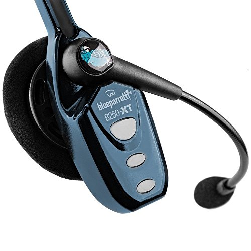 Global Teck Bundle of KX-TCA285 and KX-TCA385 Compatible Bluetooth Headset - BlueParrott 250-XT Bluetooth Headset Includes Car Charger and Extra Cushions