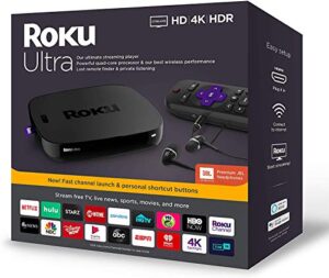 roku 4670rw ultra 4k hdr w/premium jbl headphones streaming media player