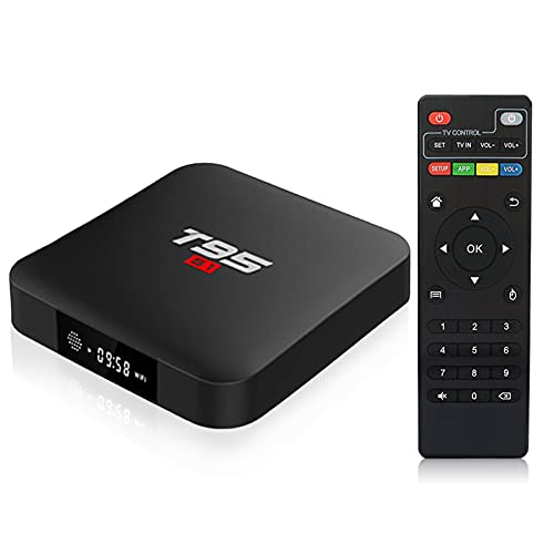 TUREWELL T95 S1 Android TV Box, Android 7.1 tv Box Amlogic S905W Quad Core 2GB RAM 16GB ROM Smart Media Player with Digital Display HD 4K Ethernet WiFi 2.4GHz