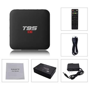 TUREWELL T95 S1 Android TV Box, Android 7.1 tv Box Amlogic S905W Quad Core 2GB RAM 16GB ROM Smart Media Player with Digital Display HD 4K Ethernet WiFi 2.4GHz