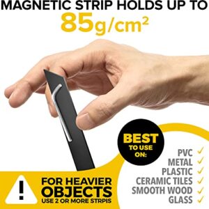 Flexible Magnetic Tape - Magnetic Strip with Strong Self Adhesive - Ideal Magnetic Roll for Craft and DIY Projects - Sticky Magnets for Fridge and Dry Erase Board (1/2 Inch x 10 Ft)