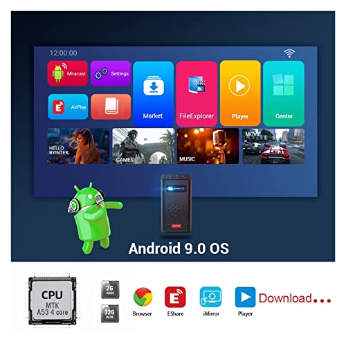 Mini Portable Smart Android WiFi TV Video DLP Projector Full HD 1080P Mobile Smartphone 4K Cinema Projector