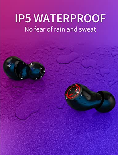 Tiny Bluetooth Earbuds,Kids Wireless Ear Bud with Cute Charging Case, Waterproof Stereo TWS Wireless Earphone with Micphone for Workout Sport,Bluetooth 5.0 Headphones for iPhone and Android as Gift