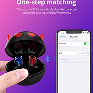 Tiny Bluetooth Earbuds,Kids Wireless Ear Bud with Cute Charging Case, Waterproof Stereo TWS Wireless Earphone with Micphone for Workout Sport,Bluetooth 5.0 Headphones for iPhone and Android as Gift