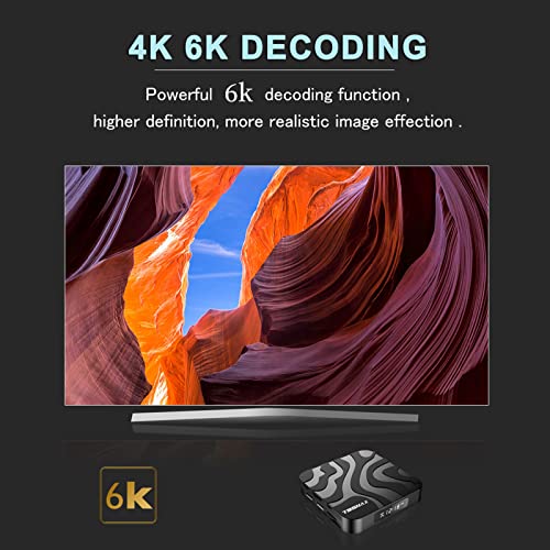 2023 Android TV Box 12.0, T95 MAX Android Box 4GB RAM 32GB ROM, 6K TV Box Allwinner H618 Support UHD 4K 6K 3D HDR 10+ Ethernet 100M 2.4/5GHz WiFi BT 4.0, Smart Media Player TV Box