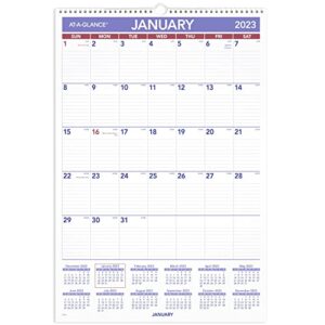 at-a-glance 2023 wall calendar, 15-1/2″ x 22-3/4″, large, spiral bound, monthly (pm328)