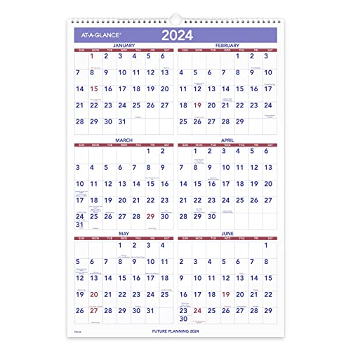 AT-A-GLANCE 2023 Wall Calendar, 15-1/2" x 22-3/4", Large, Spiral Bound, Monthly (PM328)