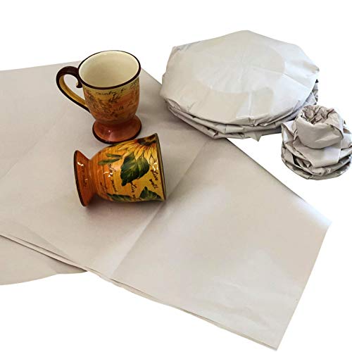 Packaging Paper (~ 5LB Bulk Pack) Size ~ 27" x 17" Unprinted Clean Newsprint Paper Sheets Ideal for Moving, Shipping, Box Filler, Wrapping and Protecting Fragile Items - Made in USA