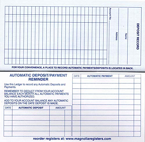 Magnolia Registers 12 Check Registers, 2023-2024-2025, for Personal Checkbook Ledger Transaction Registers Log for Personal or Business Bank Checking Account, Saving Account, Deposit