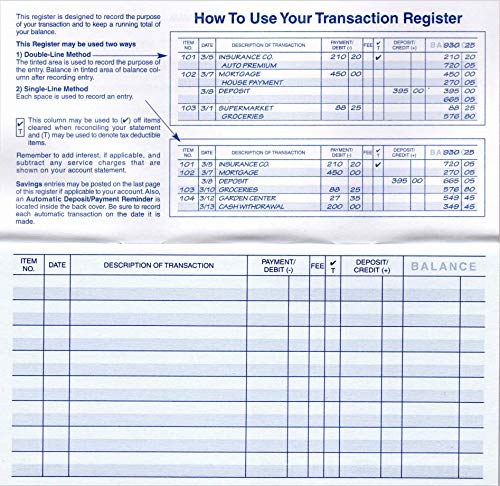 Magnolia Registers 12 Check Registers, 2023-2024-2025, for Personal Checkbook Ledger Transaction Registers Log for Personal or Business Bank Checking Account, Saving Account, Deposit