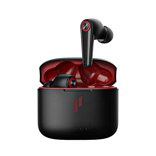 COWON Gala - Hybrid Active Noise Cancelling Bluetooth 5.2, True Wireless Earbuds with Wireless Charging Case, IPX4, One-Touch Change Mode, Built in 3 Microphones, Auto Pairing (Red Black)