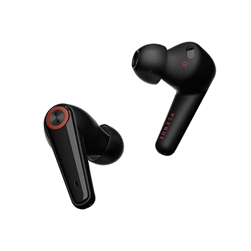 COWON Gala - Hybrid Active Noise Cancelling Bluetooth 5.2, True Wireless Earbuds with Wireless Charging Case, IPX4, One-Touch Change Mode, Built in 3 Microphones, Auto Pairing (Red Black)