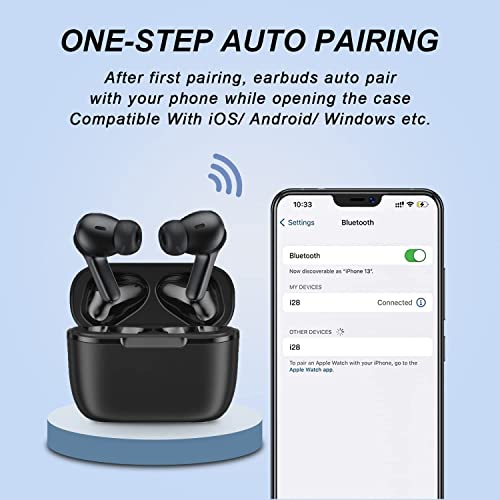 VANZO Wireless Bluetooth Earbuds, True Wireless Stereo Headsets in-Ear, 30H Playtime & Wireless Charging Case, Built-in Mic Earphones Premium Sound, Touch Control, IPX5 Waterproof Sport Headphones