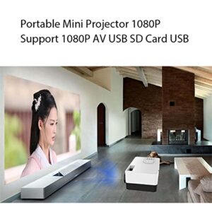 KXDFDC Mini Home Projector Support 1080P AV USB SD Card USB Portable Projector