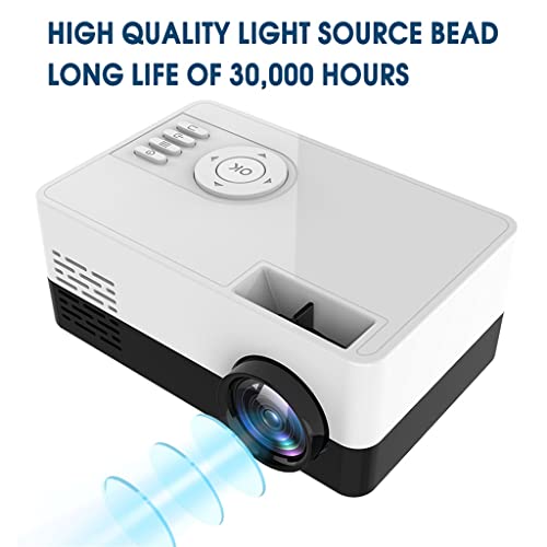 KXDFDC Mini Home Projector Support 1080P AV USB SD Card USB Portable Projector