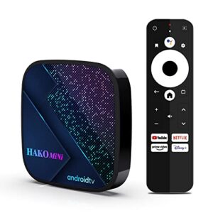 google certified android 11.0 tv box 2gb ram 16gb rom, netflix 4k, prime video 4k, youtube 4k, disney+ 4k, 2.4g/5g wifi, bt5.0, ir remote control, media player, chromecast