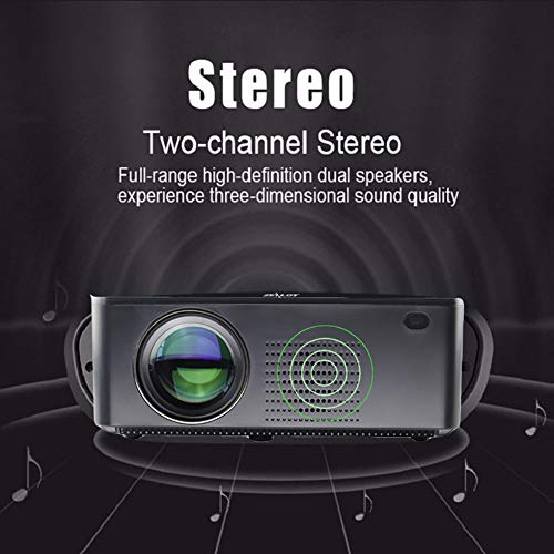 8500 Lumens Native1080p Projector, Gzunelic Home Theater Full HD Projector,80,000 Hours LED Lamp Video Proyector Built in 2 HI-FI Stereo Speakers with 2 HDMI USB AV VGA Audio Connections