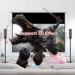 60 Inch Electric Projector Screen with Remote Control, 4:3 16:9 4K HD Motorized Projection Screen, Wall/Ceiling Mount, 160° Portable Video Projection Screens, 2.8 Gain (Size : Aspect Ratio 4:3)