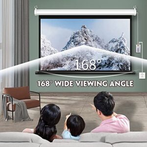 60 Inch Motorized Projector Screen, 4:3 16:9 3D 4K 1080P Electric Projection Screens, HD Movies Screen, Wall/Ceiling Mount, Easy to Clean (Size : Aspect Ratio 16:9)