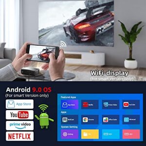 Thick Full 4K 1920x1080P LCD 9.0 WiFi LED Home Theater Video Projector Beamer for Smartphone Tablet