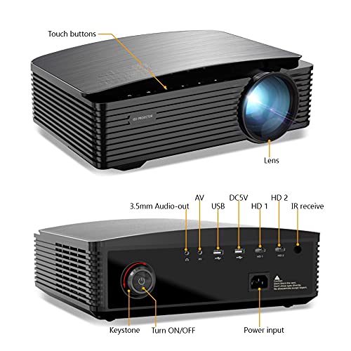 Thick Full 4K 1920x1080P LCD 9.0 WiFi LED Home Theater Video Projector Beamer for Smartphone Tablet