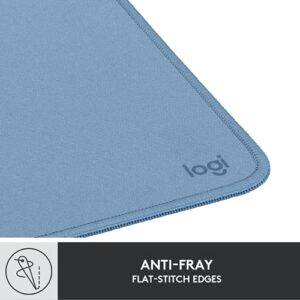 Logitech Mouse Pad - Studio Series, Computer Mouse Mat with Anti-Slip Rubber Base, Easy Gliding, Spill-Resistant Surface, Durable Materials, Portable, in a Fresh Modern Design, Blue Grey