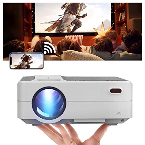 Mini Projector for Outdoor, iOS Android Phone, Wireless HD Projector with WiFi, 1080P YouTube Supported, Portable Video Projector Camping Backyard Movie Nights, Proyector Home Entertainment