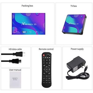 Android TV Box 11.0, X10 Android Box 2GB RAM 16GB ROM RK3318 Quad-Core 64bit with 2.4G/5G Dual WiFi Ethernet, Support H.265/3D/4K HD/BT 4.0 Smart TV Box