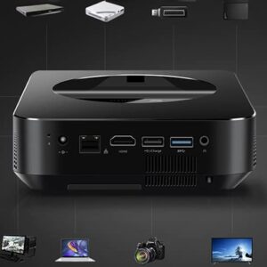 Mini Projector, Ultra Compact 1080P Portable Projector 4K Input Supported for Movies & Gaming, 1000 ANSI Lumens, Auto Keystone, Auto Focus