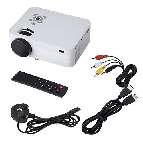 KXDFDC Mini Movie Projector, Multimedia Home Theater Video Projector with Cable, Full Video Projector